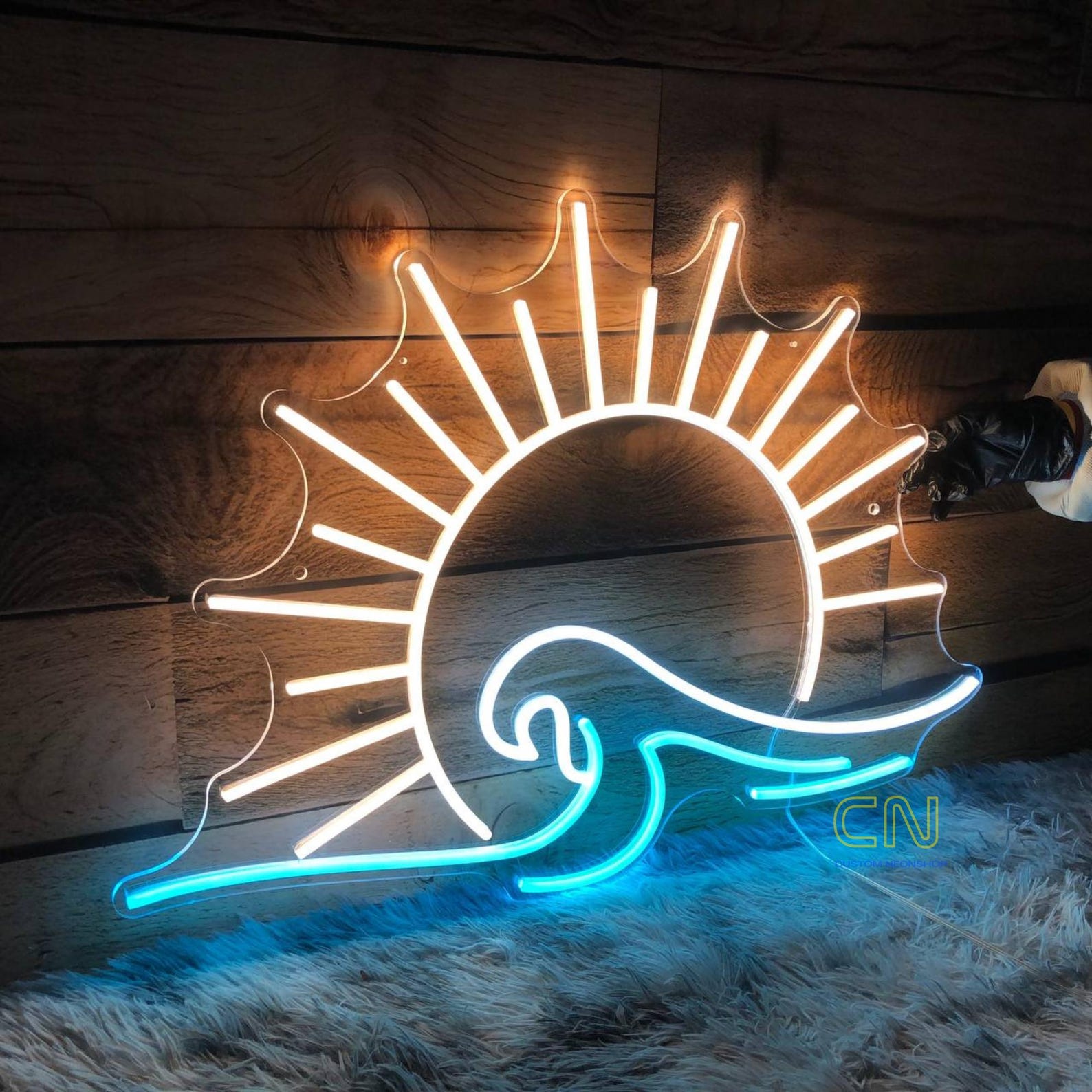 Sunrise Sunset Neon Sign, Sun Wave Neon Sign, Bedroom Neon Sign ...