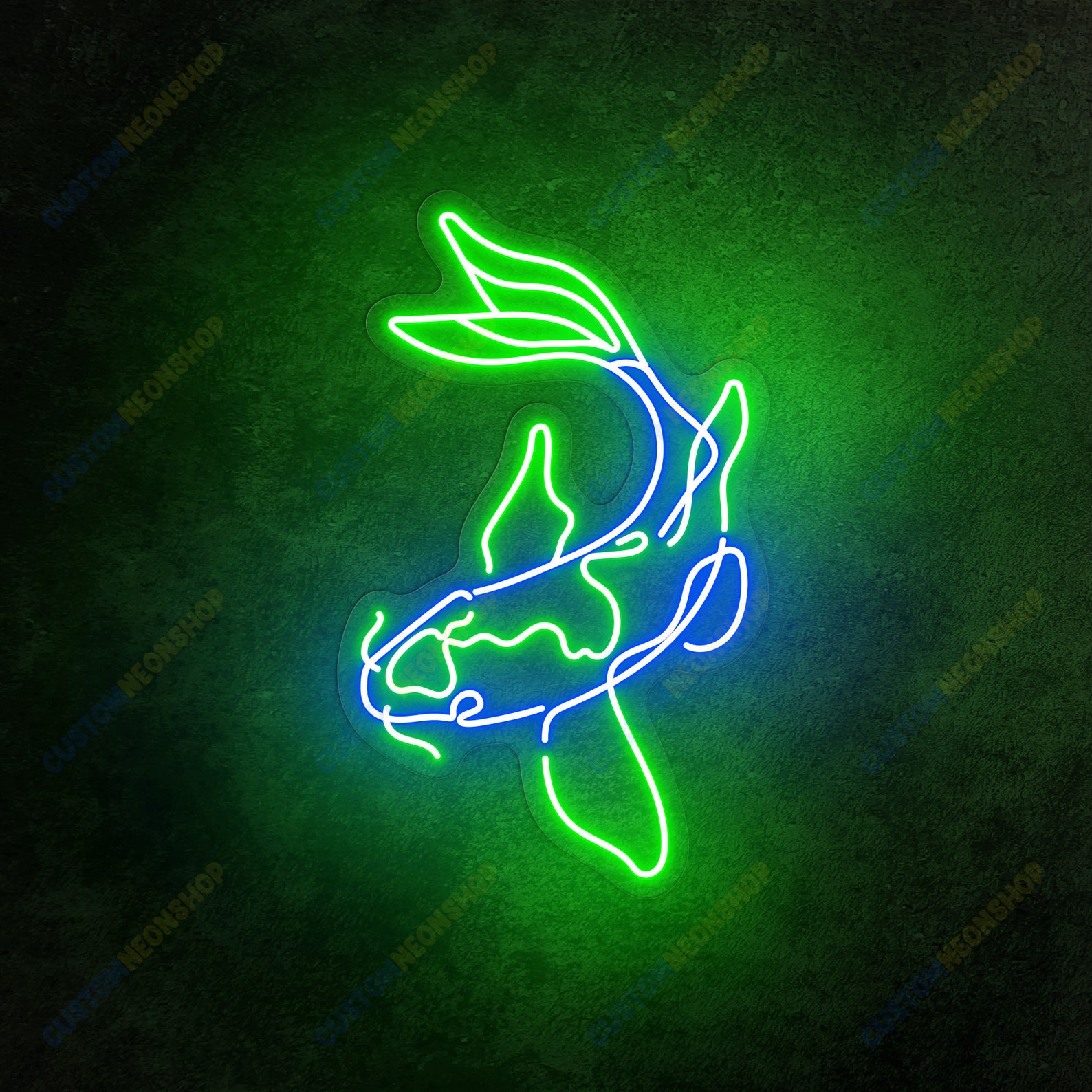 Koi Fish Neon Sign, Koi Neon Sign, Custom Japan Neon Sign, Personalized ...