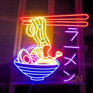 Ramen Neon Sign, Japanese Ramen Sign, Ramen Bowl Neon Sign, Delicious ...