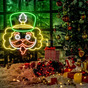 Christmas Nutcracker Neon Sign, Nutcracker Led Sign, Holiday Wall Decor ...