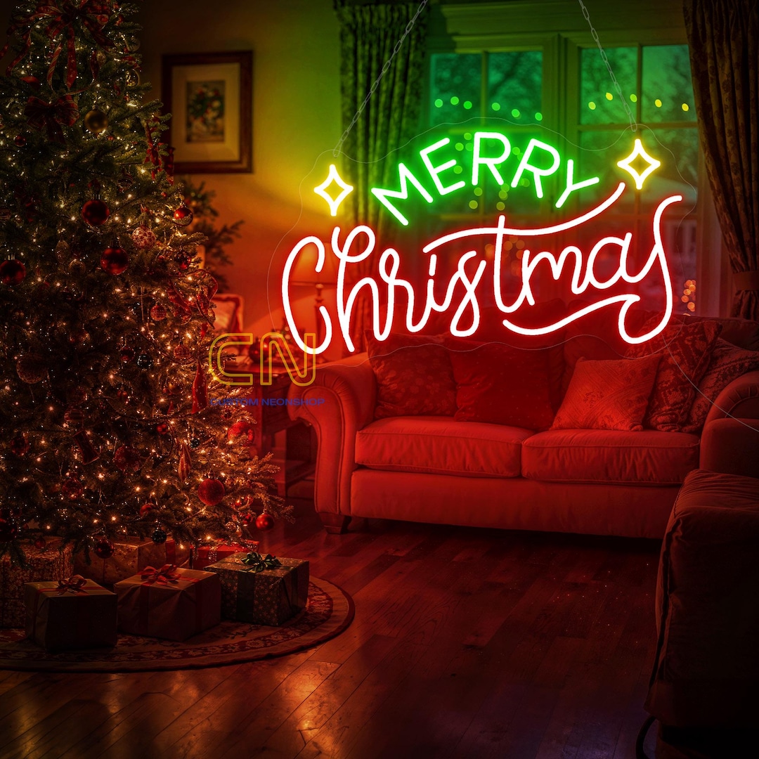 Merry Christmas LED Sign, Xmas Party Decor Sign, Christmas Wall Sign ...