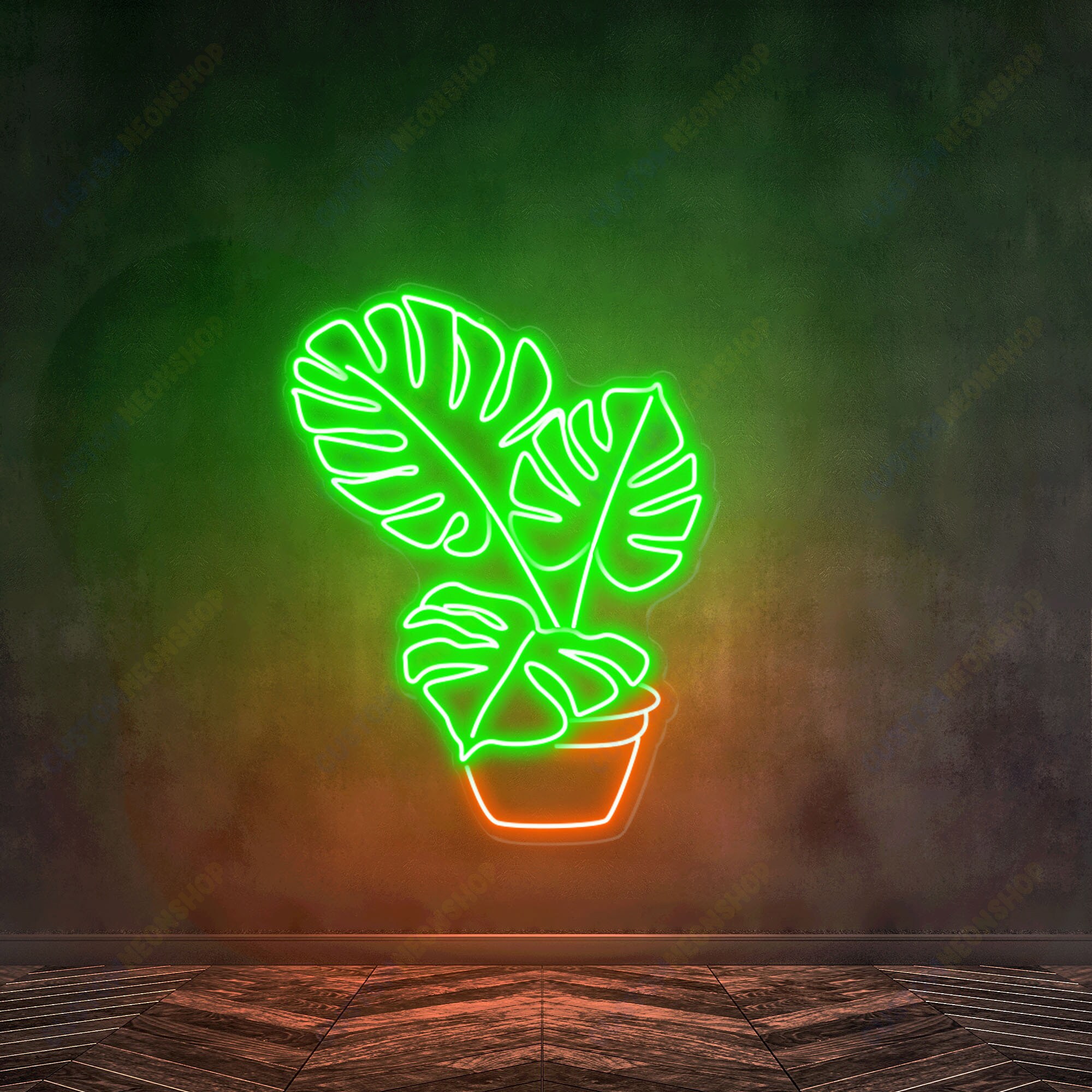 Monstera Leaf LED Neon Sign Plant Neon Sign Green Leaf Neon Sign Neon ...
