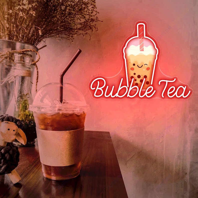 Bubble Tea Neon Sign Milk Tea Led Sign but First Boba Tea Sign Neon ...