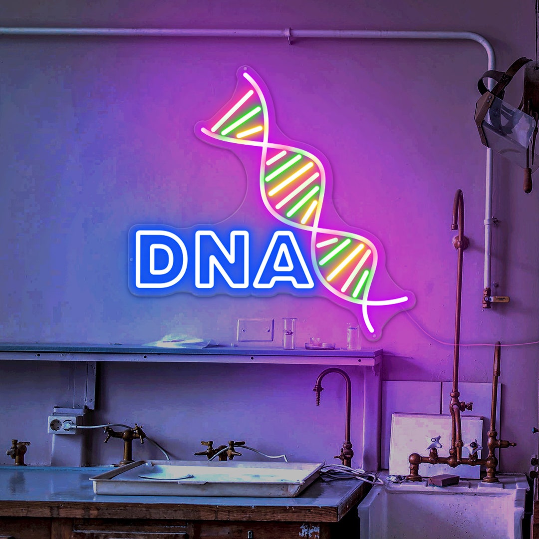 Custom Neon Sign LED Light, DNA Double Helix Neon Sign, Biology Science ...