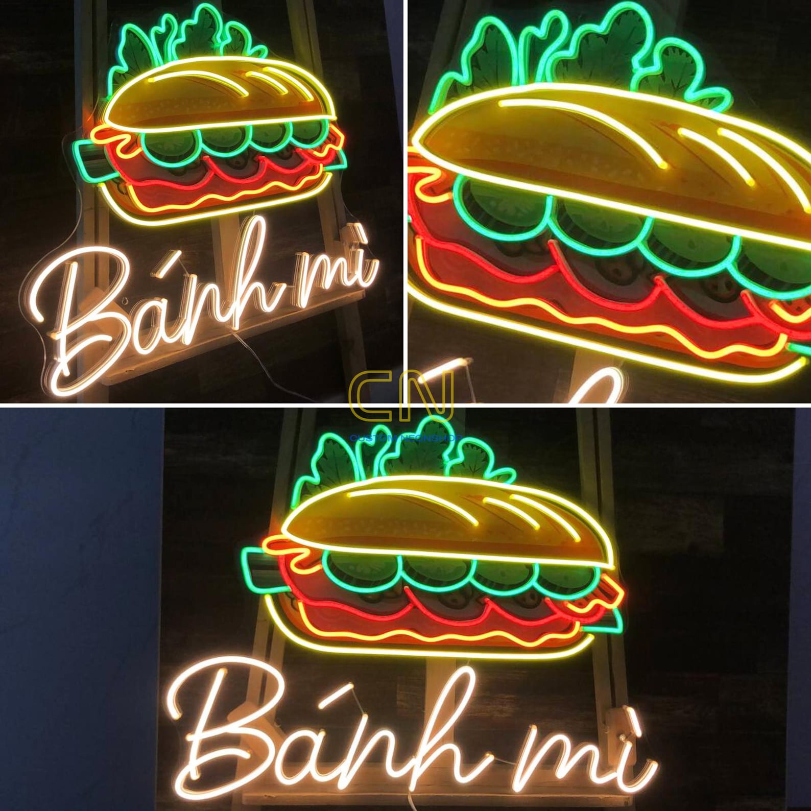But First Banh Mi Neon Sign Banh Mi Neon Light Asian Restaurant Wall ...