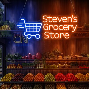 Grocery Sign Grocery Neon Sign Grocery Led Lights Kitchen Neon Sign ...