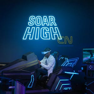 Soar High Inspirational Neon Sign for Studio, Gym, Home, Bar, Cafe ...