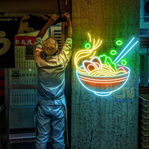 Ramen Neon Sign, Japanese Ramen Sign, Ramen Bowl Neon Sign, Delicious ...