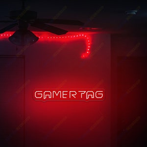 Custom Gamer Tag Neon Sign, Gaming Wall Decor LED Sign, Game Room Decor ...