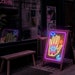 Psychic Tarot Moon Stars Neon Sign, Fortune Teller Sign, Psychic Reader ...