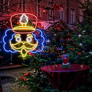 Christmas Nutcracker Neon Sign, Nutcracker Led Sign, Holiday Wall Decor ...