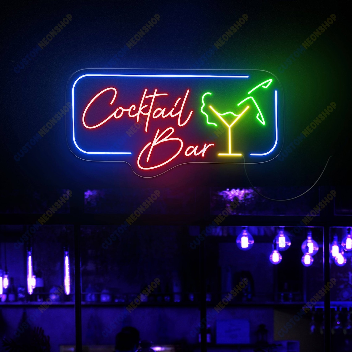 Cocktail Bar Led Neon Sign Cocktails Neon Sign Cocktail Bar - Etsy
