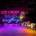 Ice Cream O'clock Neon Sign, Ice Cream Neon Sign, Business Ice Cream ...
