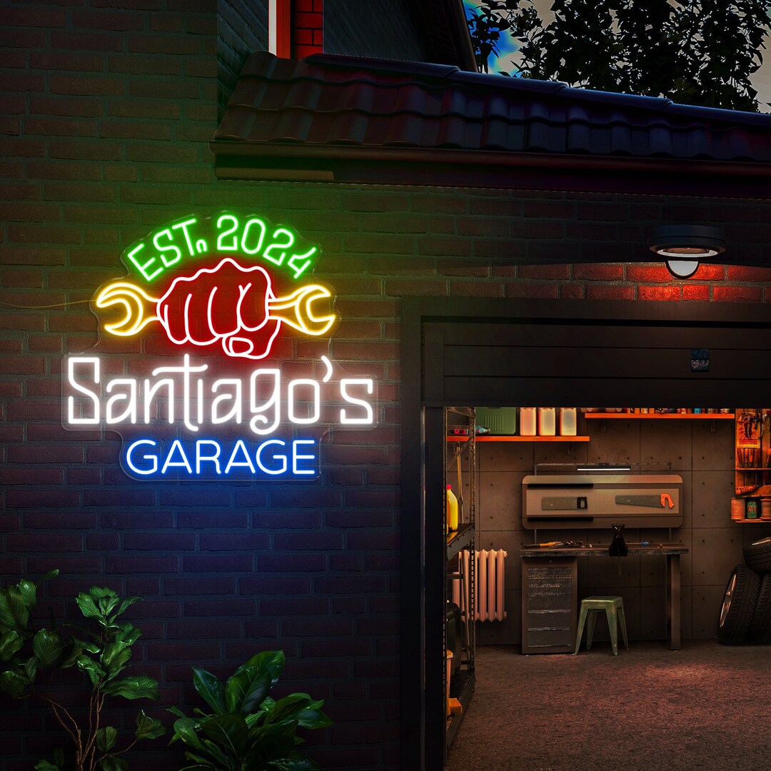 Custom Name Garage Neon, Garage Led Sign, Garage Light Sign, Garage ...