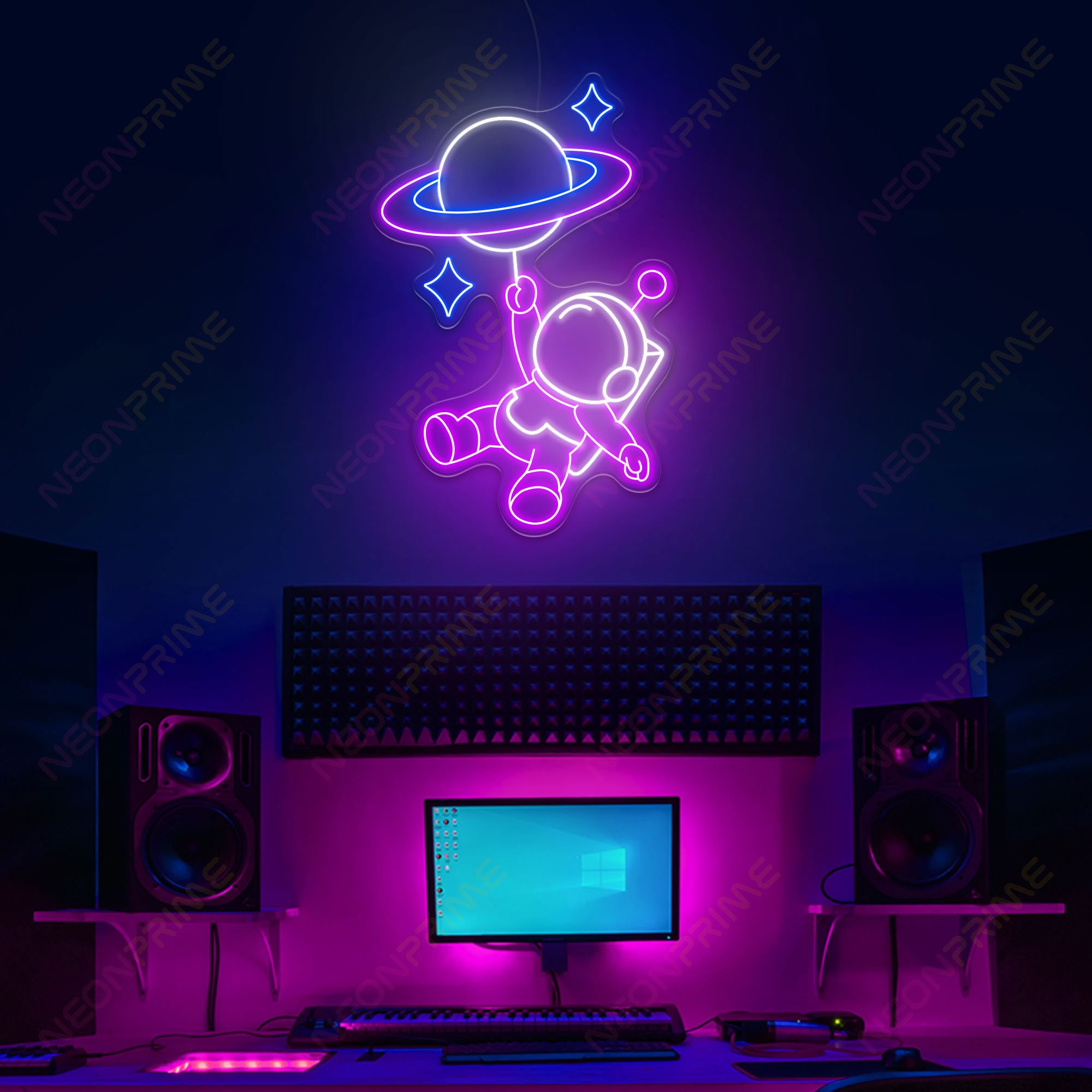 Space Astronaut Neon Sign, Astronaut Wall Art Decor, Astronaut Neon ...