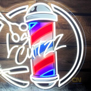 Custom Name Hair Shop, Custom Barber Shop Neon Sign, Barber Haircut ...