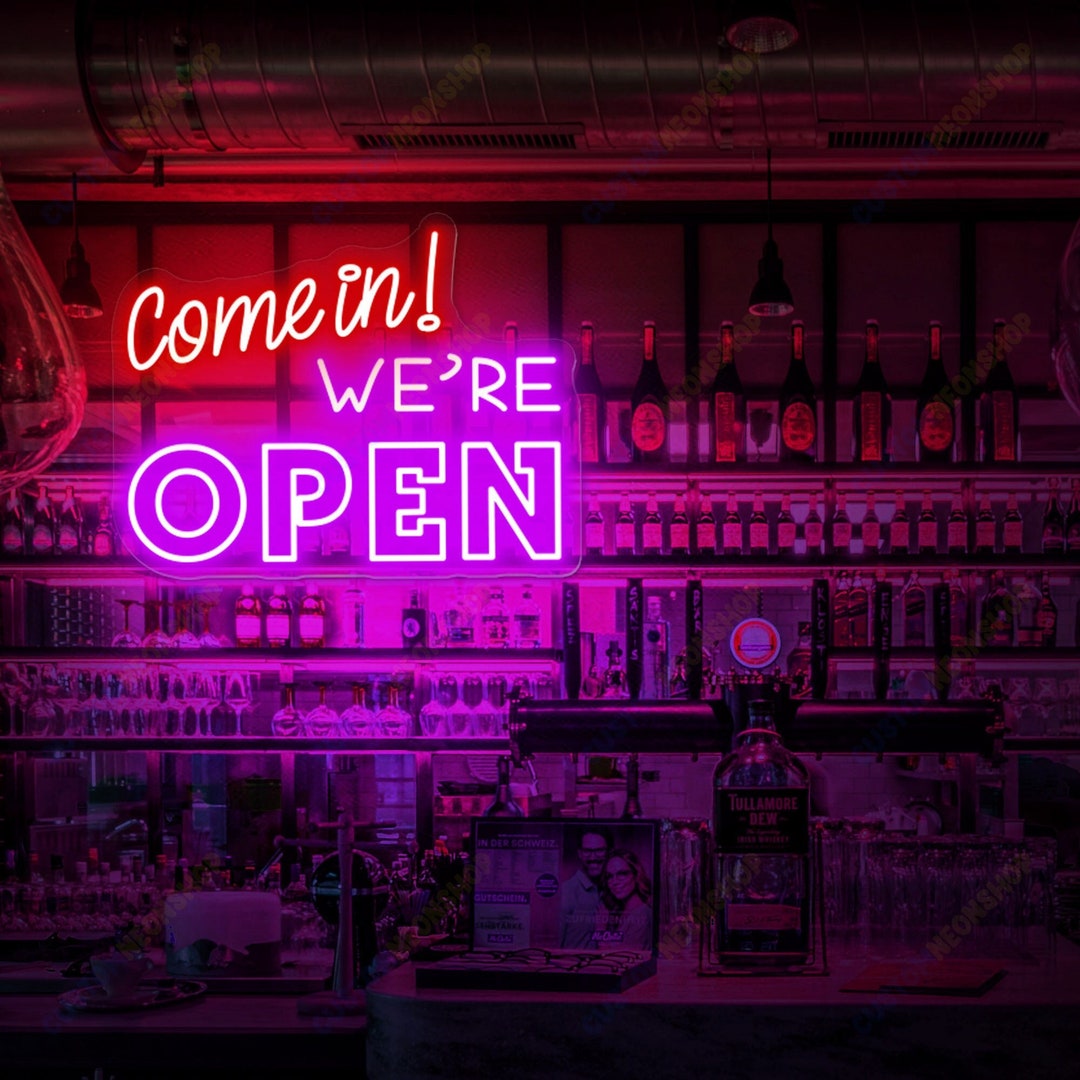 Come in We're Open Sign Neon Open Sign Open Outdoor Sign for Business ...