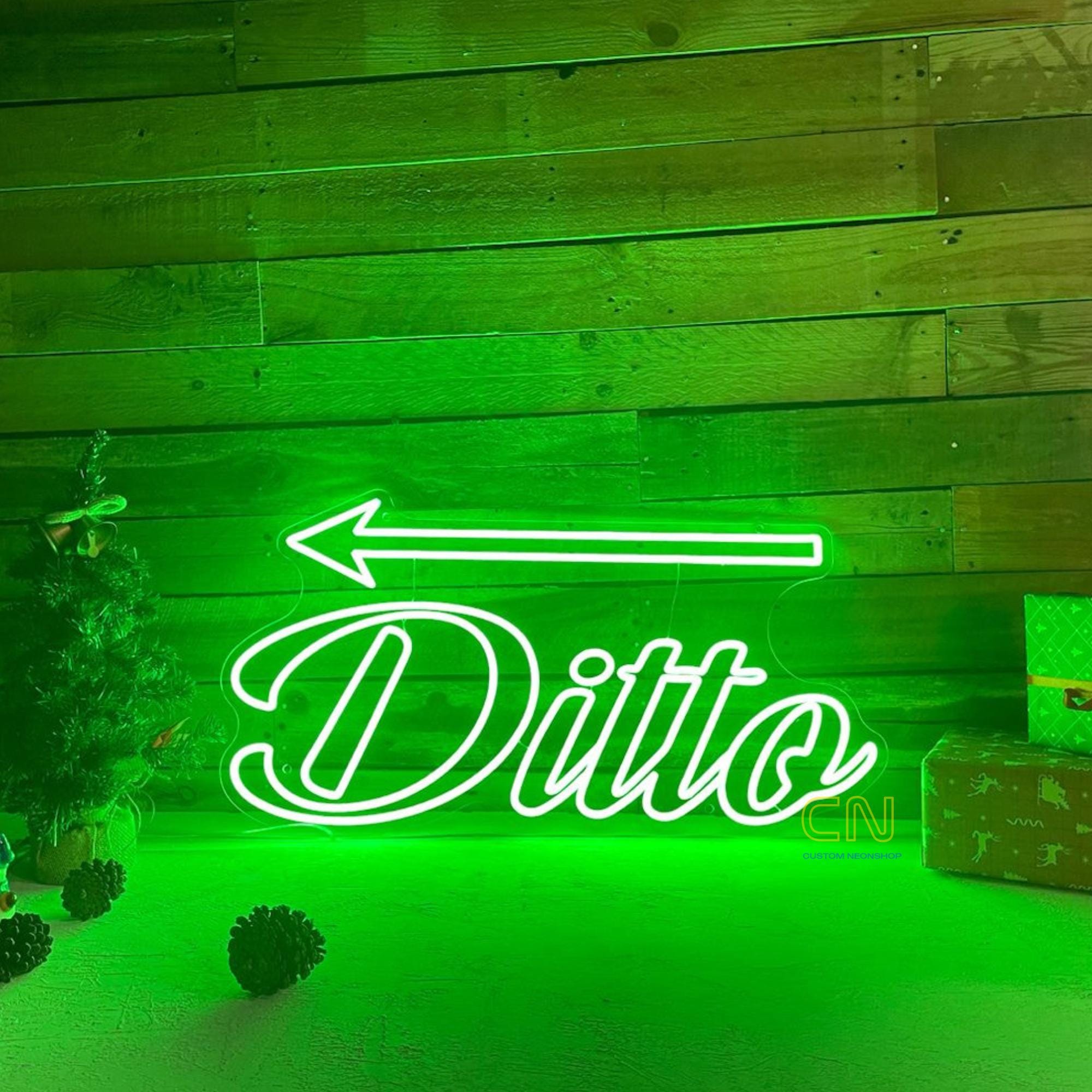 Ditto Neon Sign, Bedroom Wall Decoration, Custom Quote for Aesthetic ...