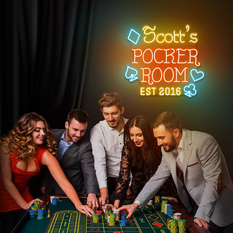 Poker Room Decor, Poker Neon Sign, Cards Neon Sign, Cards Led Sign ...