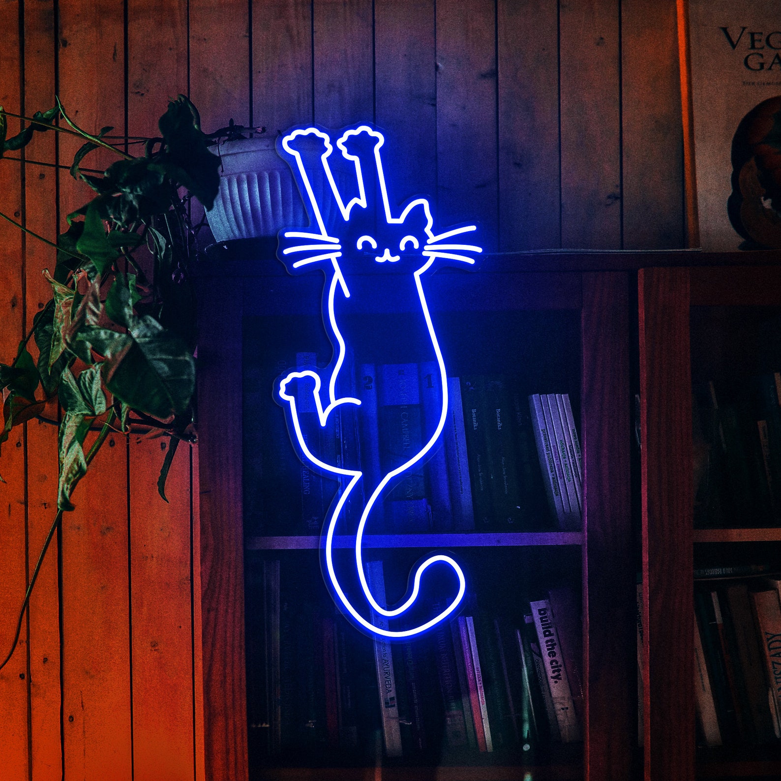 Paw up Cat Neon Sign Cat Neon Sign Cat Neon Sign Cute Neon Sign Kitten ...