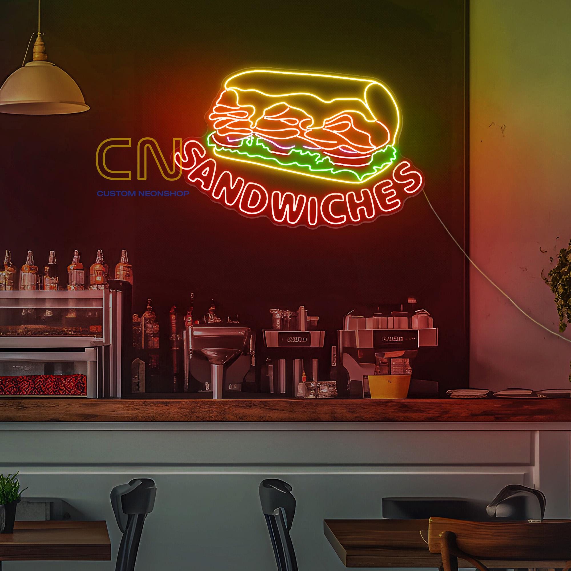 Sandwiches Neon Sign, Sanwich LED Neon Sign, Custom Neon Sign, Sandwich ...