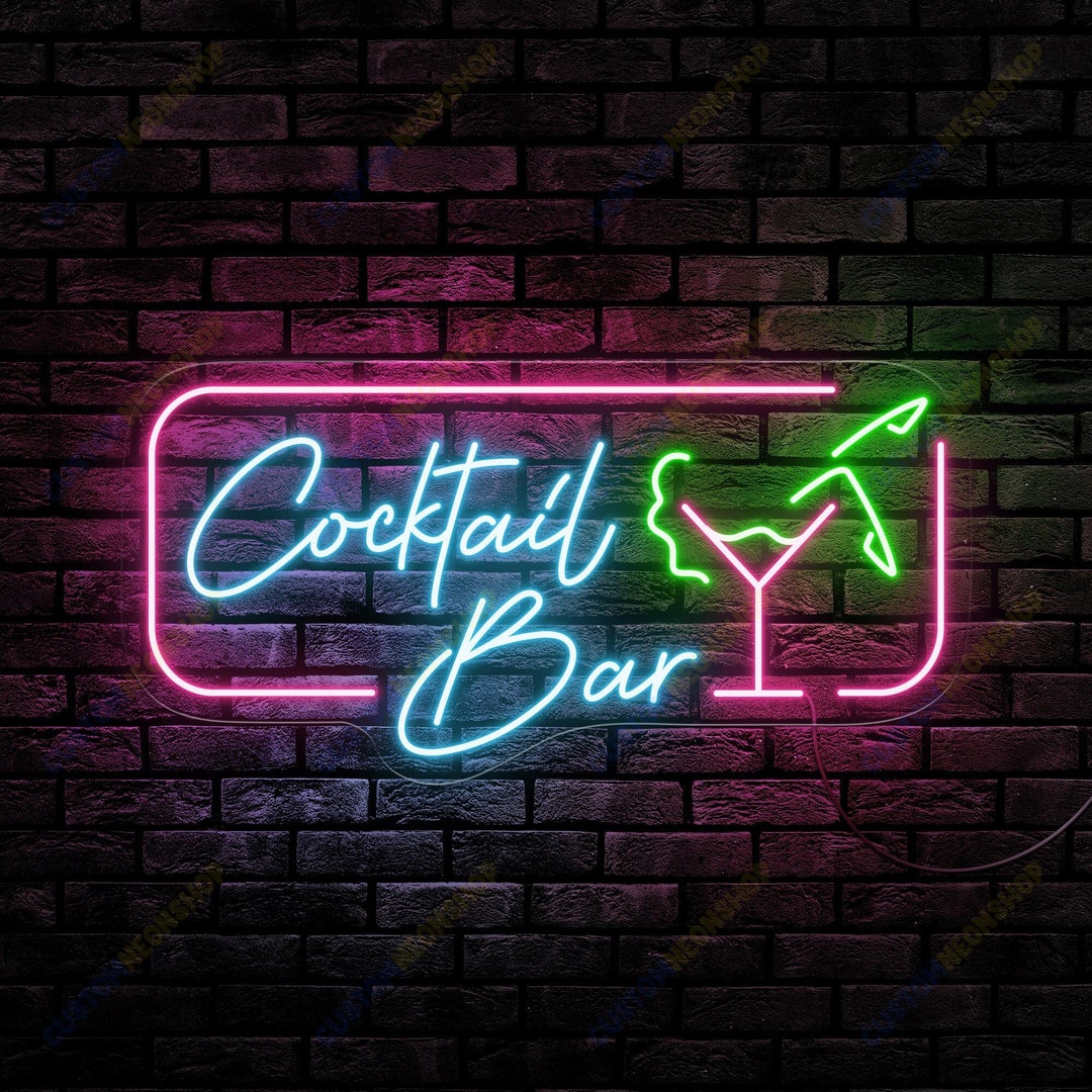 Cocktail Bar Led Neon Sign Cocktails Neon Sign Cocktail Bar Neon Sign ...