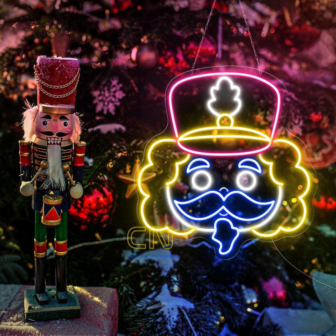 Christmas Nutcracker Neon Sign, Nutcracker Led Sign, Holiday Wall Decor ...