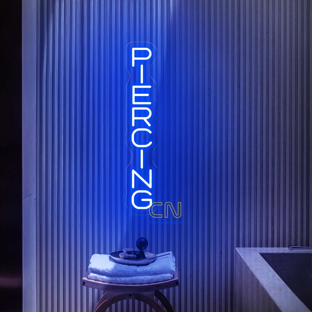 Piercing Led Sign, Ear Piercing Neon Sign, Tattoo Accessories Shop Wall ...