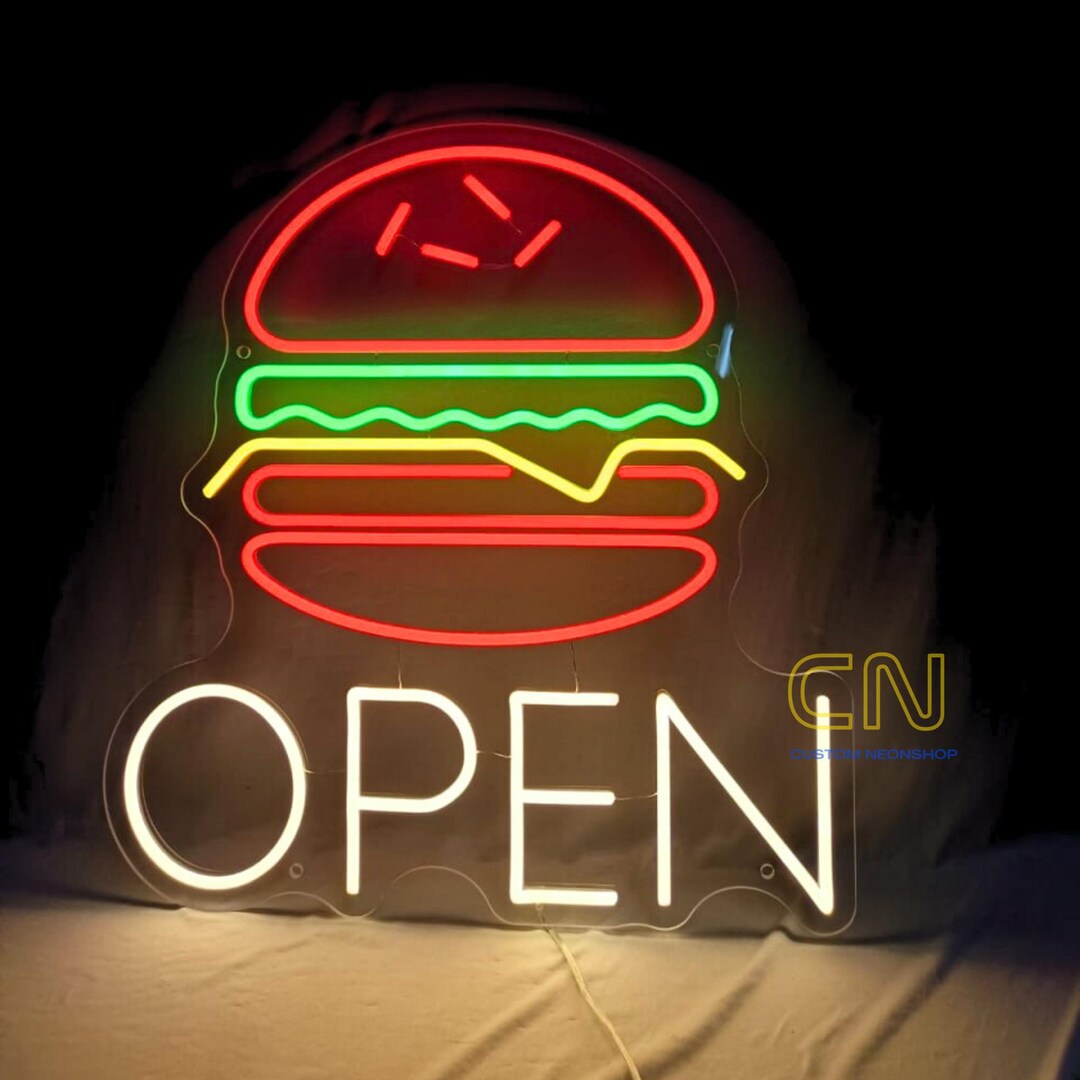 Custom Open Logo Neon Sign, Custom Logo LED Sign, Personalized Neon ...