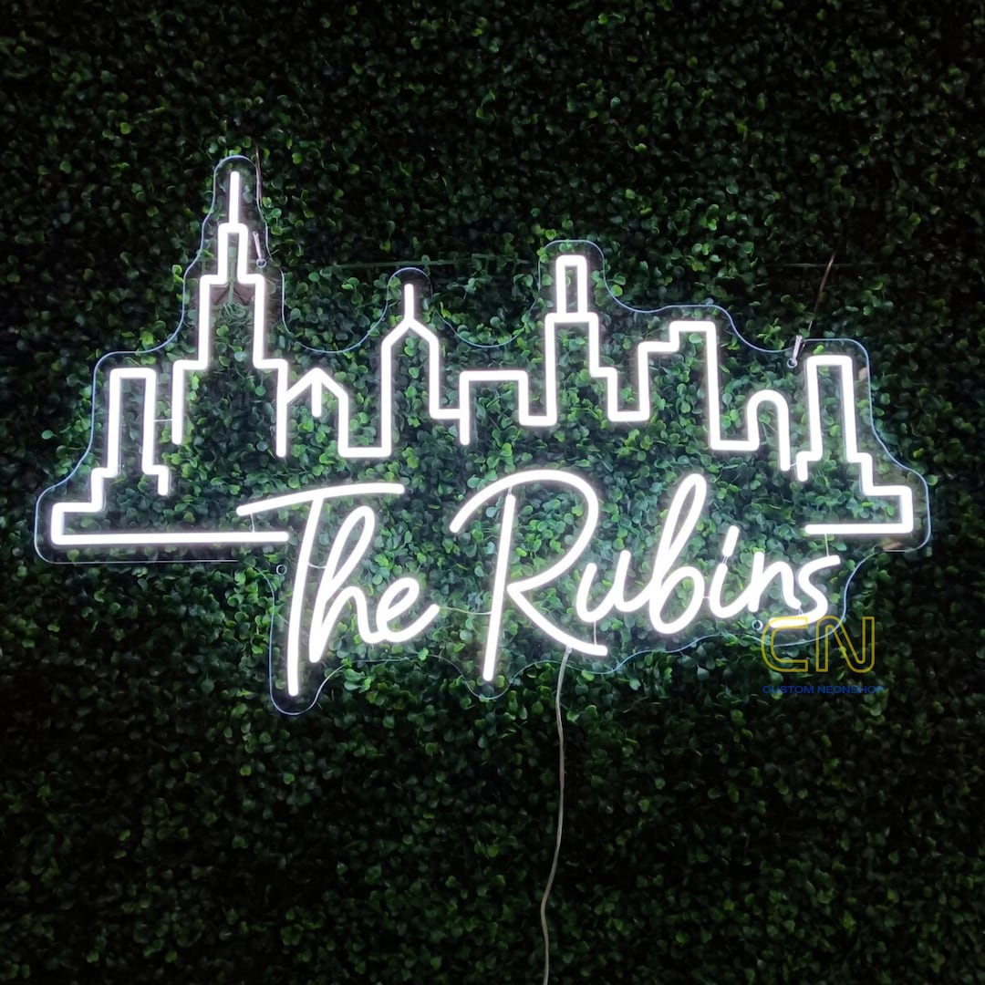 Custom City Skyline Neon Sign, Skyline Neon Sign, Home Wall Decor ...