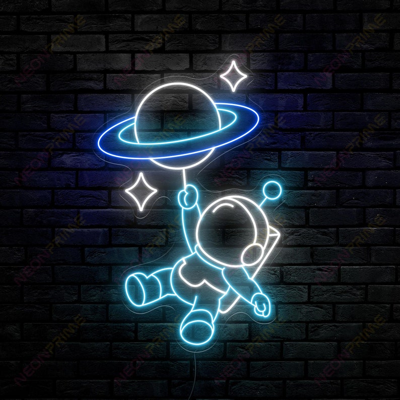 Space Astronaut Neon Sign, Astronaut Wall Art Decor, Astronaut Neon ...