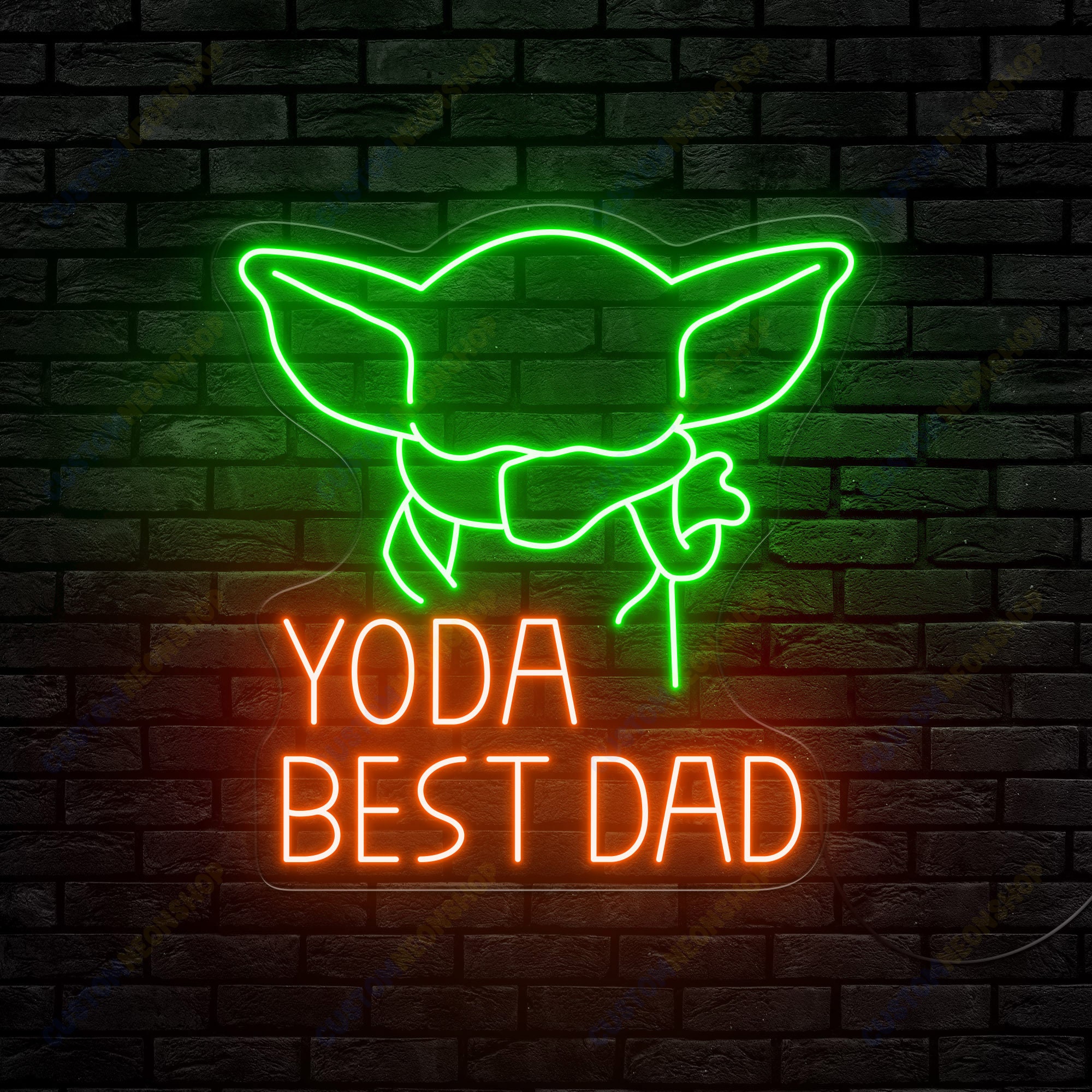 Yoda Best Dad Neon Sign Father's Day Gift Gifts From Daughter, Son Baby ...