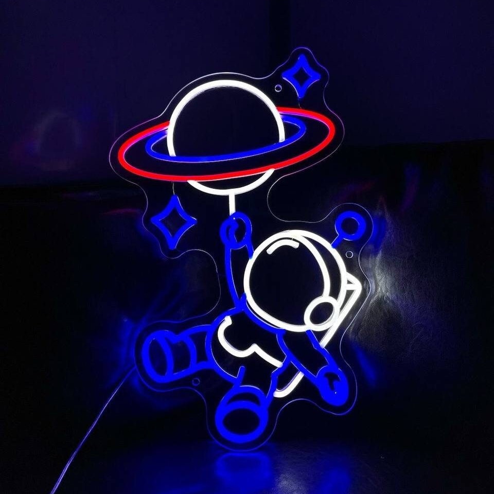 Space Astronaut Neon Sign, Astronaut Wall Art Decor, Astronaut Neon ...