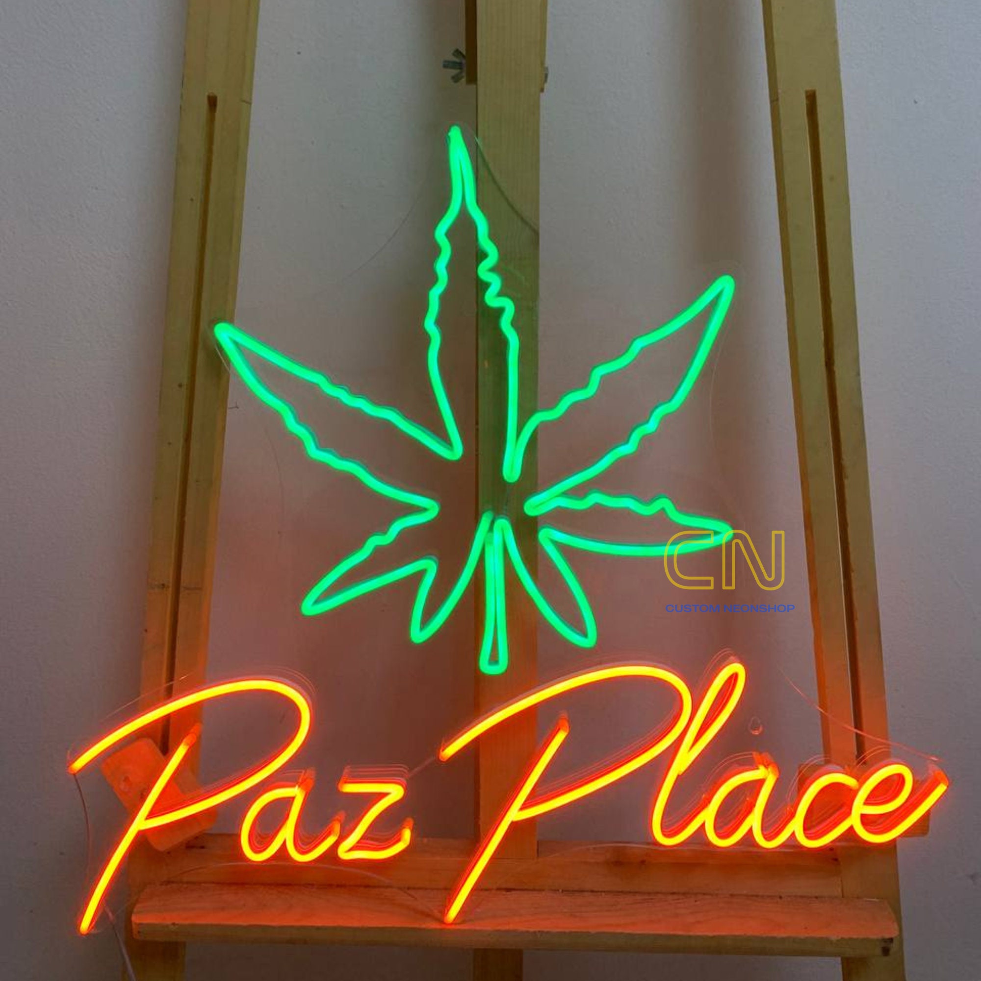 Personalized Weed Wall Art Neon Sign, Marijuana Sign Decoration ...