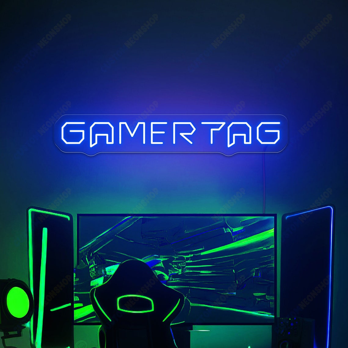 Custom Gamer Tag Neon Sign Gaming Wall Decor LED Sign Game - Etsy