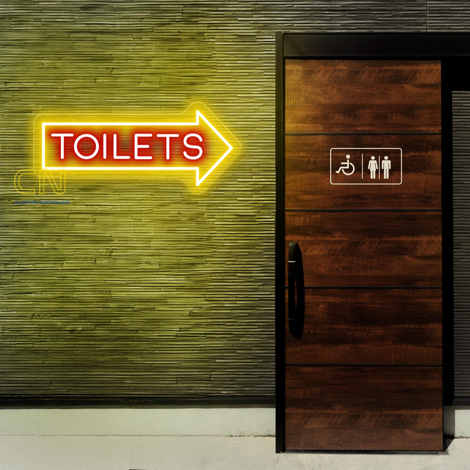 Toilet Neon Sign Custom Neon Sign Arrow Sign Led Toilet Sign Business ...
