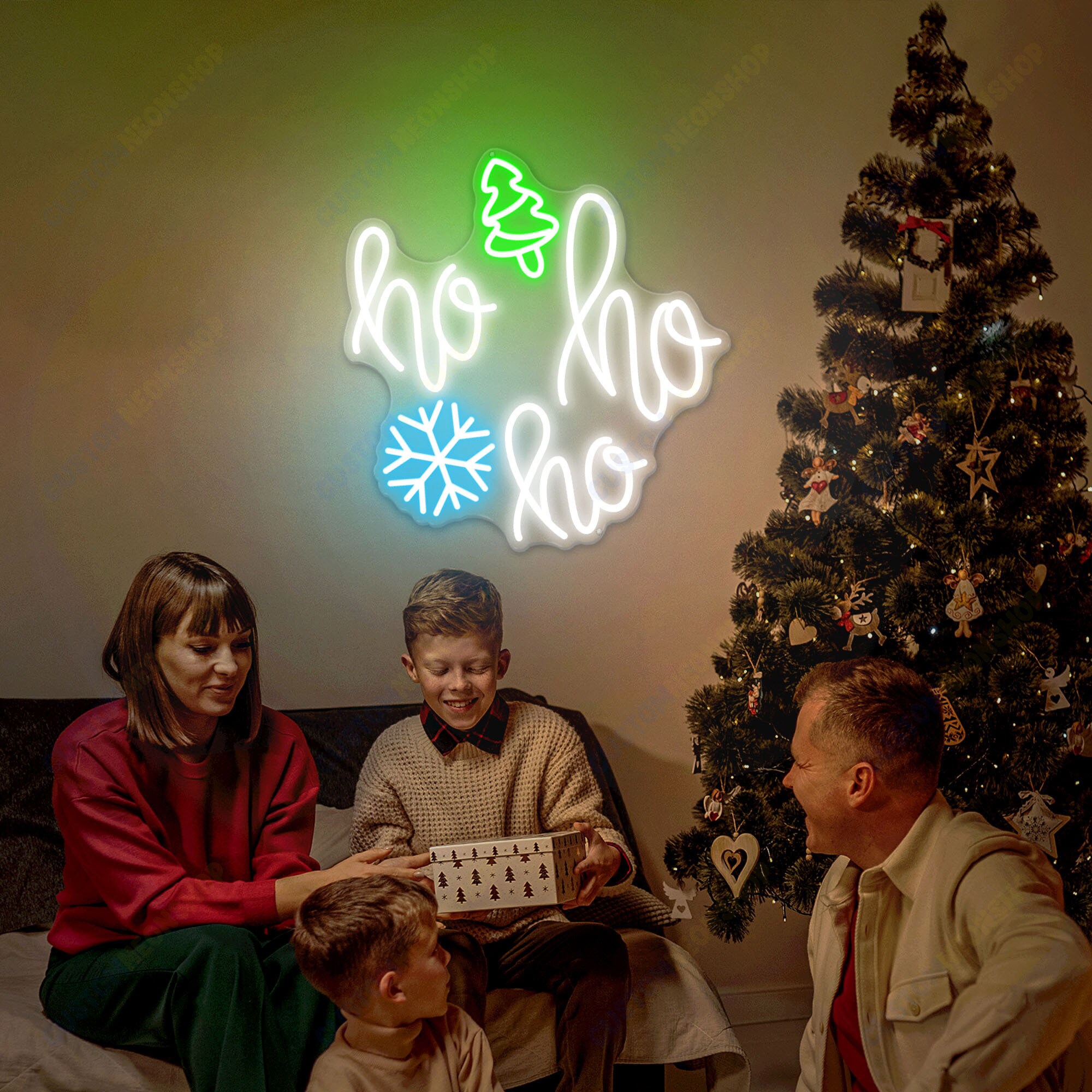 Ho Ho Ho Neon Sign Christmas Neon Sign, Santa Neon Sign, Christmas ...