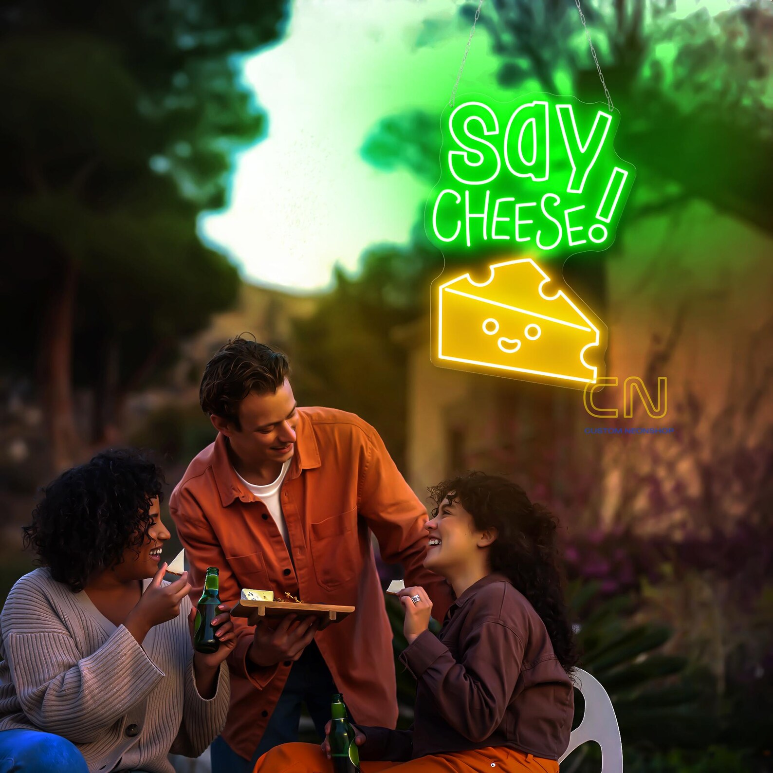 Say Cheese Neon Sign, Cheese Neon Sign, Take It Cheesy Decor Sign ...