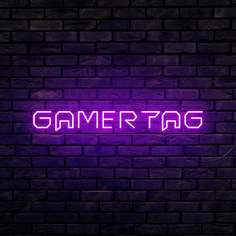 Custom Gamer Tag Neon Sign, Gaming Wall Decor LED Sign, Game Room Decor ...