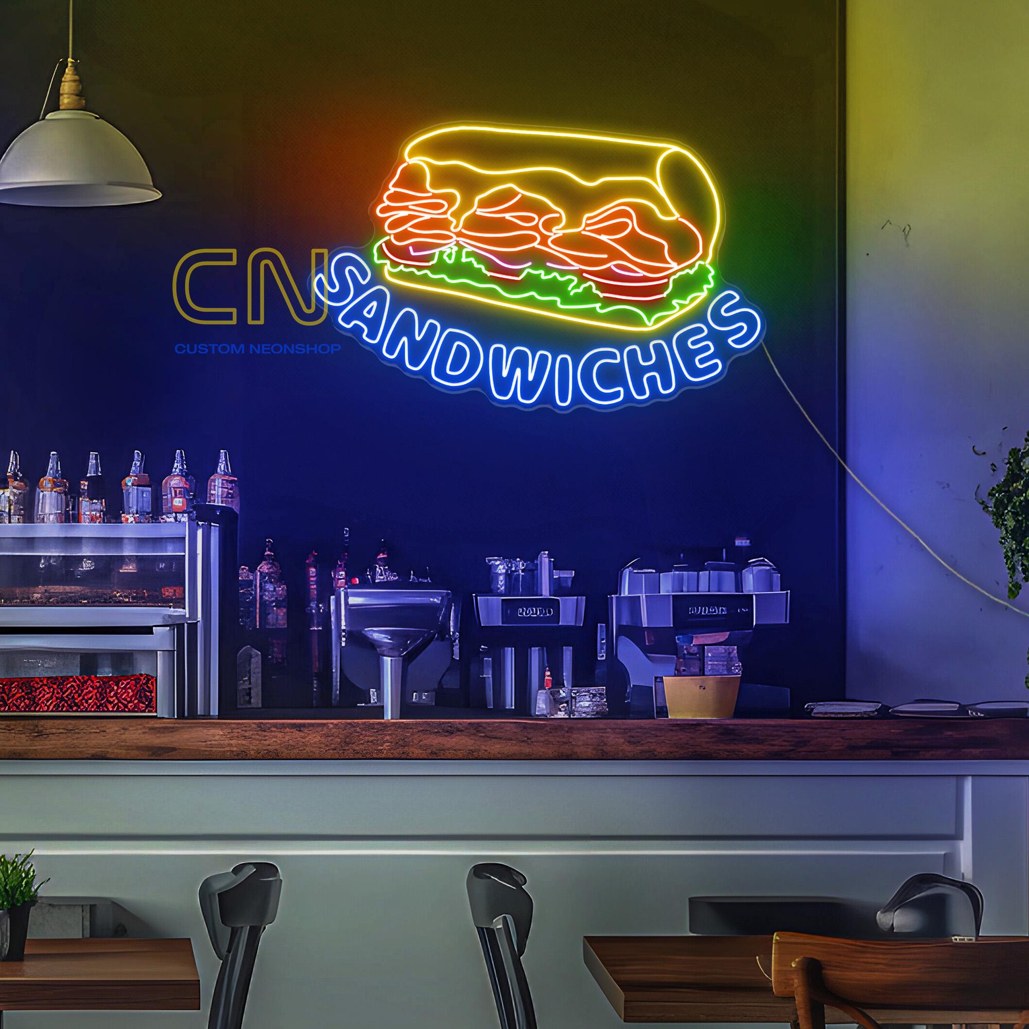 Sandwiches Neon Sign, Sanwich LED Neon Sign, Custom Neon Sign, Sandwich ...