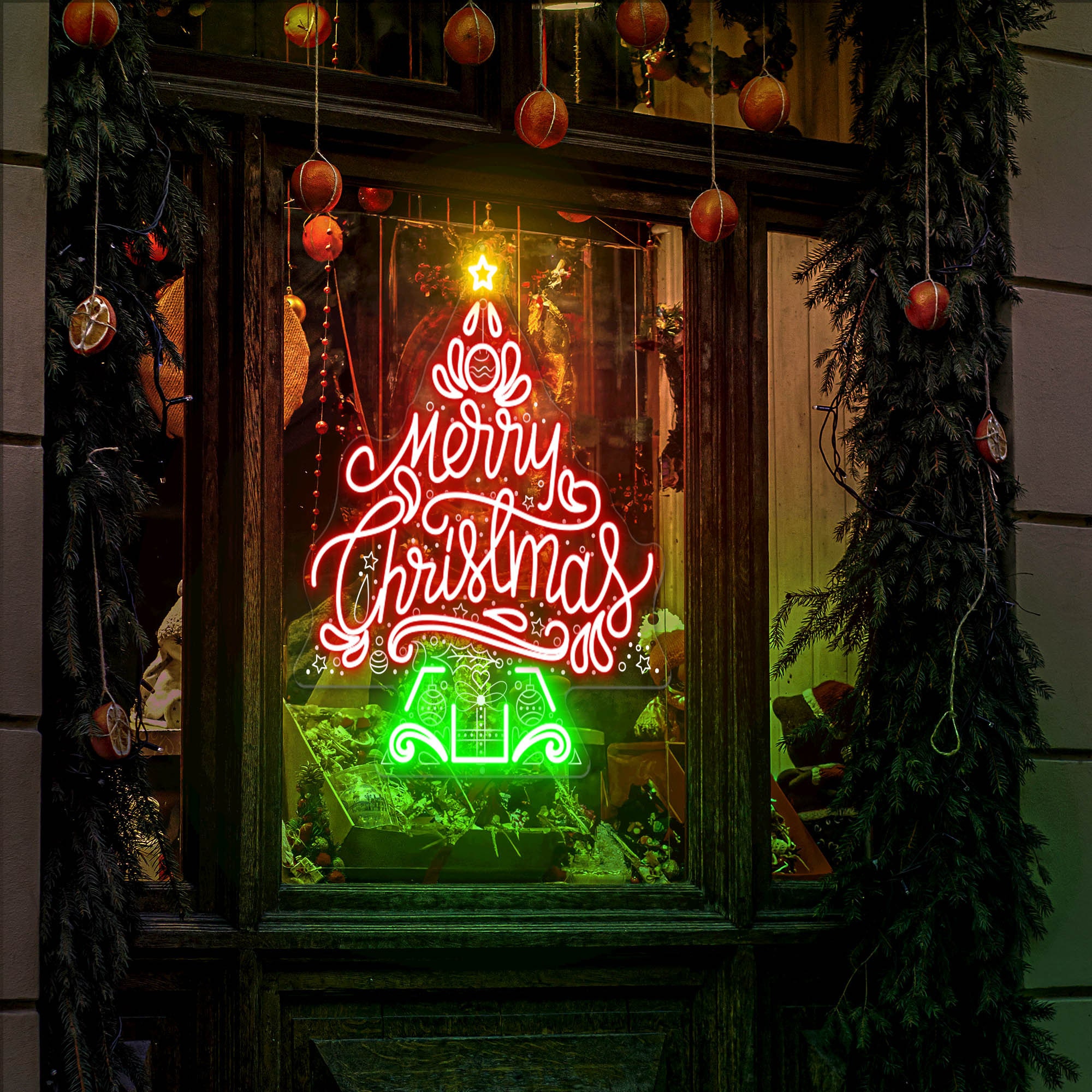 Merry Christmas Neon Sign Christmas Decor Light Christmas Tree Neon ...