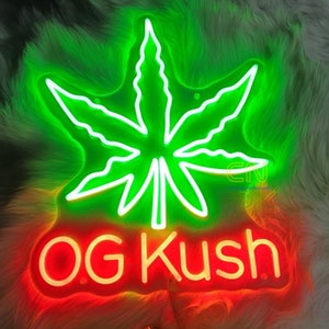 Personalized Weed Wall Art Neon Sign, Marijuana Sign Decoration ...