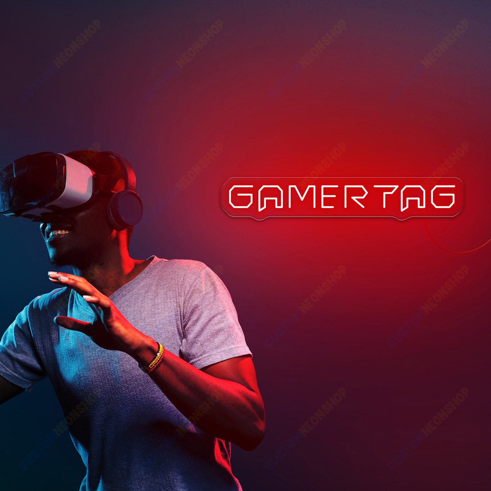 Custom Gamer Tag Neon Sign, Gaming Wall Decor LED Sign, Game Room Decor ...