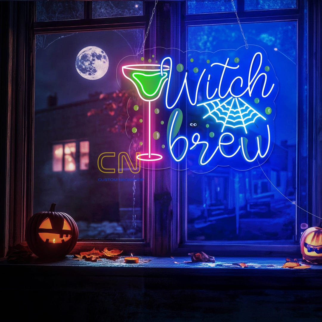 Witch Brew Neon Sign, Witches LED Light, Halloween Neon Sign, Custom ...