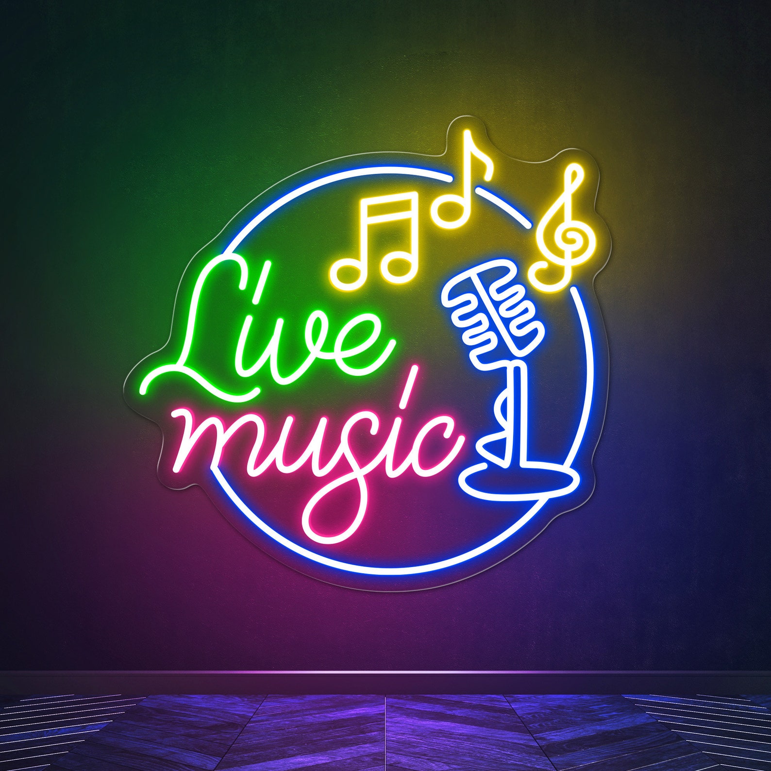 Live Music Neon Sign, Party Neon, Studio Lights, Neon Light Sign, DJ ...