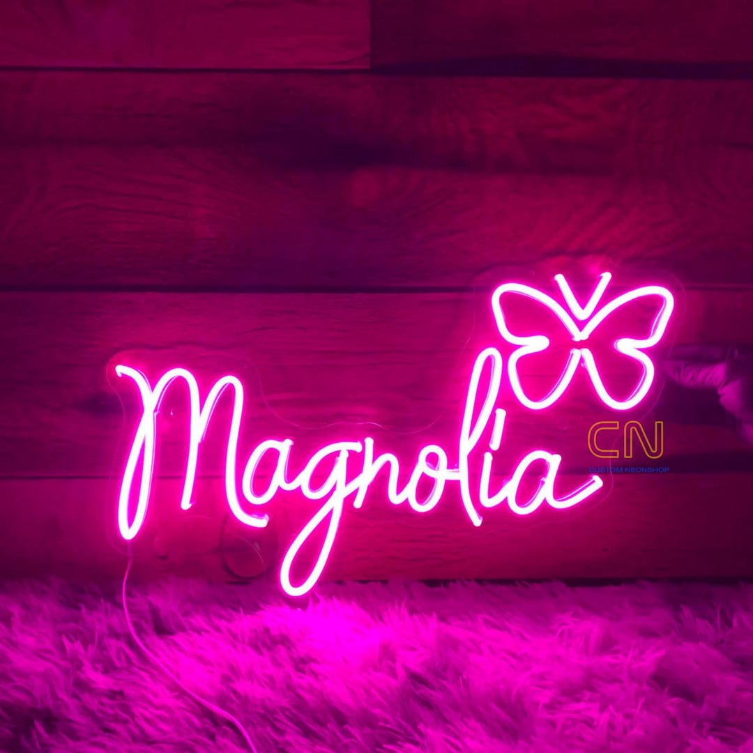 Custom Name Flower Neon Sign Cute Flower Name Led Sign Valentine ...