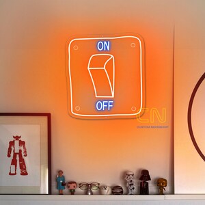 Expectation Switch Neon Sign, Custom Neon Sign, Led Neon Sign, on off ...