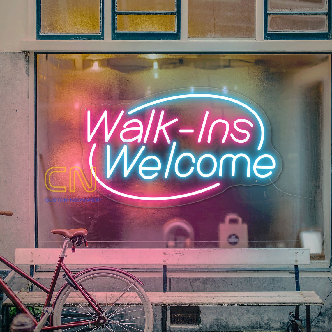 Walk-ins Welcome Neon Sign Custom Business Welcome Neon Light Walk Ins ...