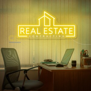 Custom Real Estate Neon Sign Personalised LED Neon Light Sign for Real ...
