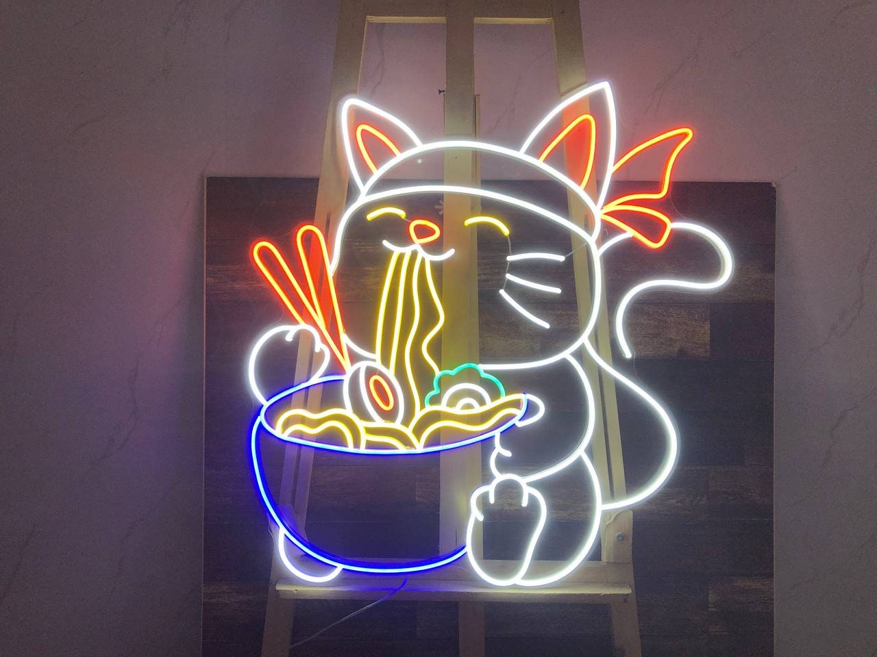 Asian Food Neon Sign, Asian Food Decor, Welcome Sign, Food Decor Sign ...